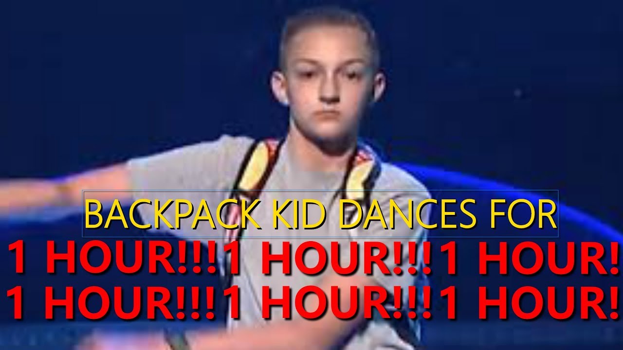 BACKPACK KID DANCES FOR 10000 TIMES IN 1 HOUR!!! - YouTube