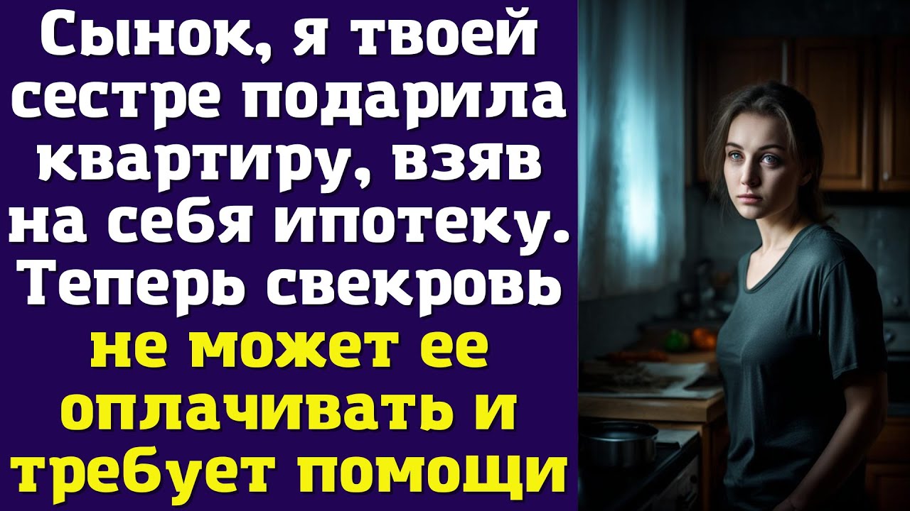 Сынок я твоей сестре подарила квартиру взяв на себя ипотеку Youtube