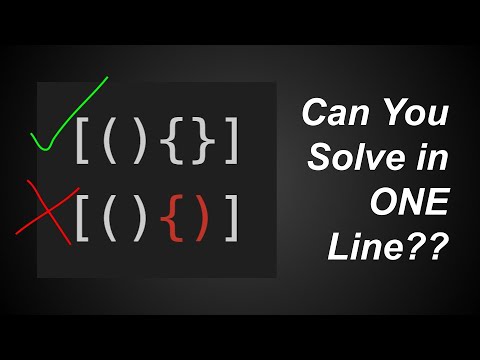 Well-Formed Brackets In ONE Line (Can You Solve This In One Line? 11 ...
