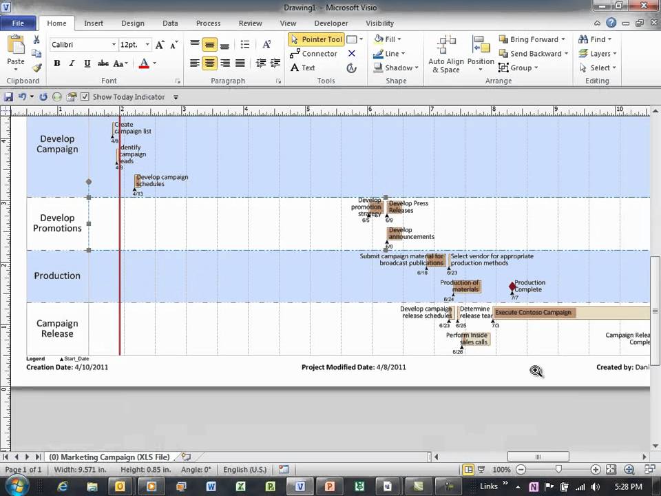 Swimlane Timeline Webcast April 2011 Part 3 Of 7 Excel Outline And Swimlane Timeline Webcast April 2011 Part 3 Of 7 Excel Outline And