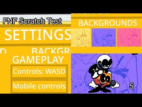 FNF Scratch Test: Settings menu (New backgrounds, controls, and more ...