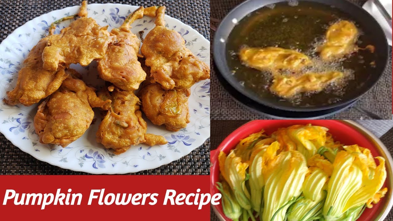 Deep Fried Pumpkin Flower Recipe | Kumro Fuler Bora | Bangladeshi ...