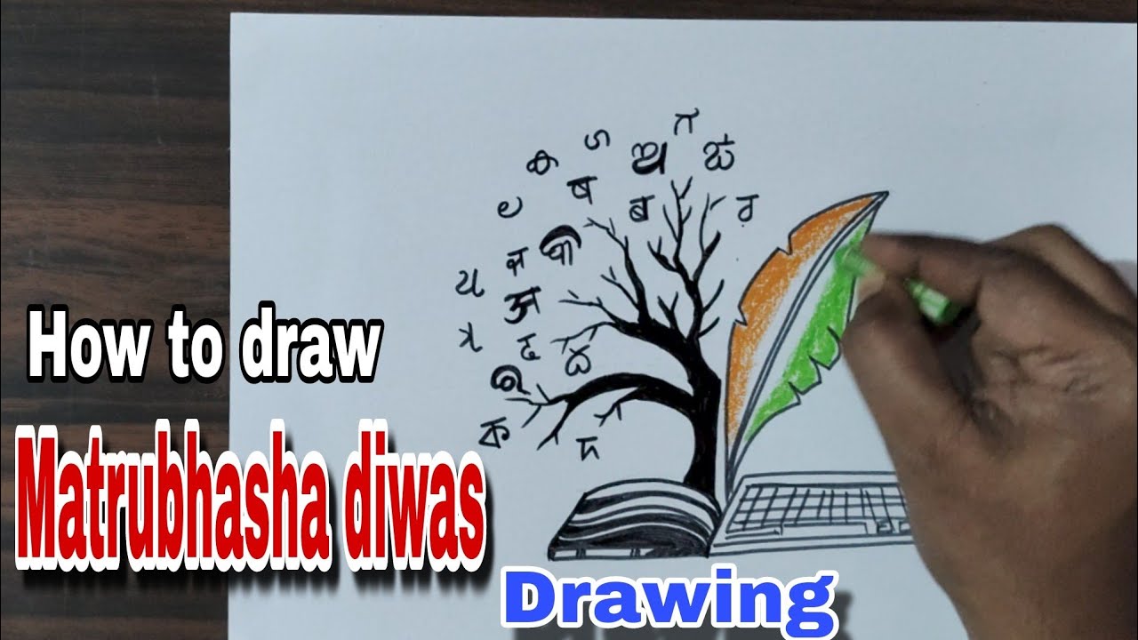 matrubhasha diwas drawing / international mother language day poster ...