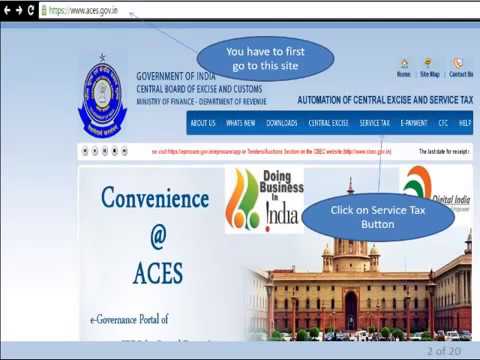 HOW TO FILE ONLINE SERVICE TAX RETURN - YouTube