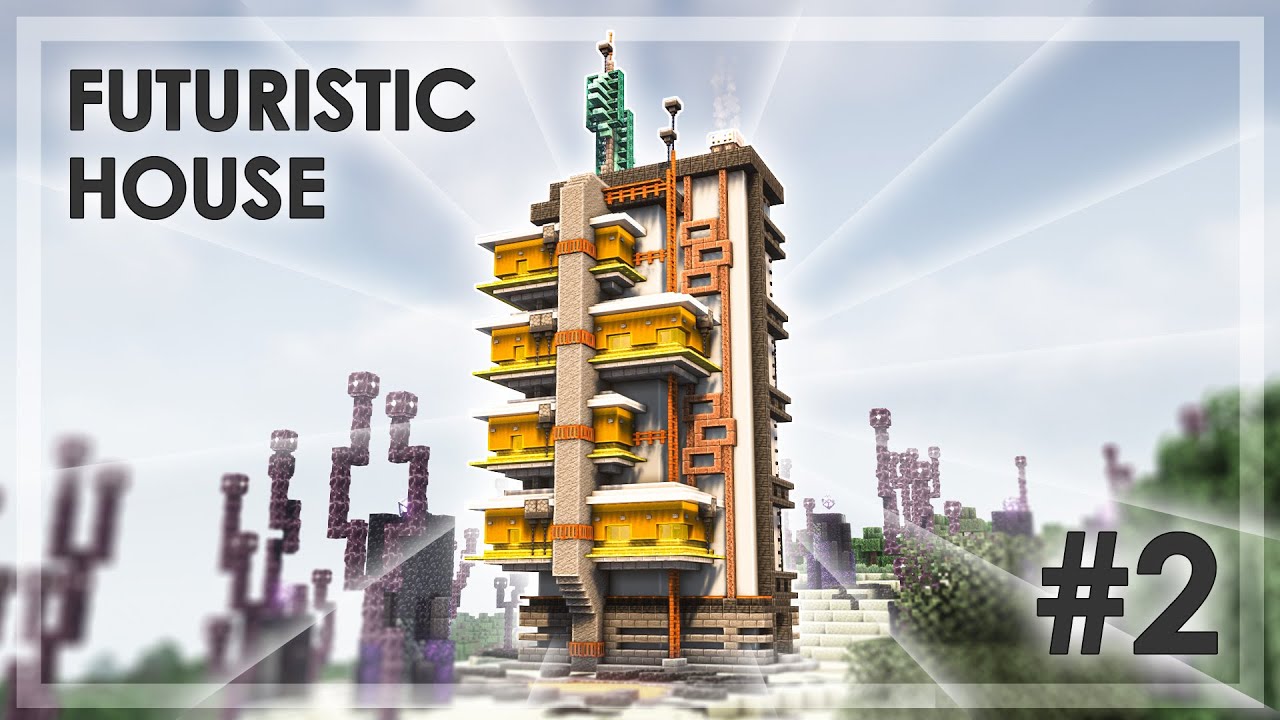 How to Build a Futuristic House in Minecraft - SciFi Building Tutorial ...