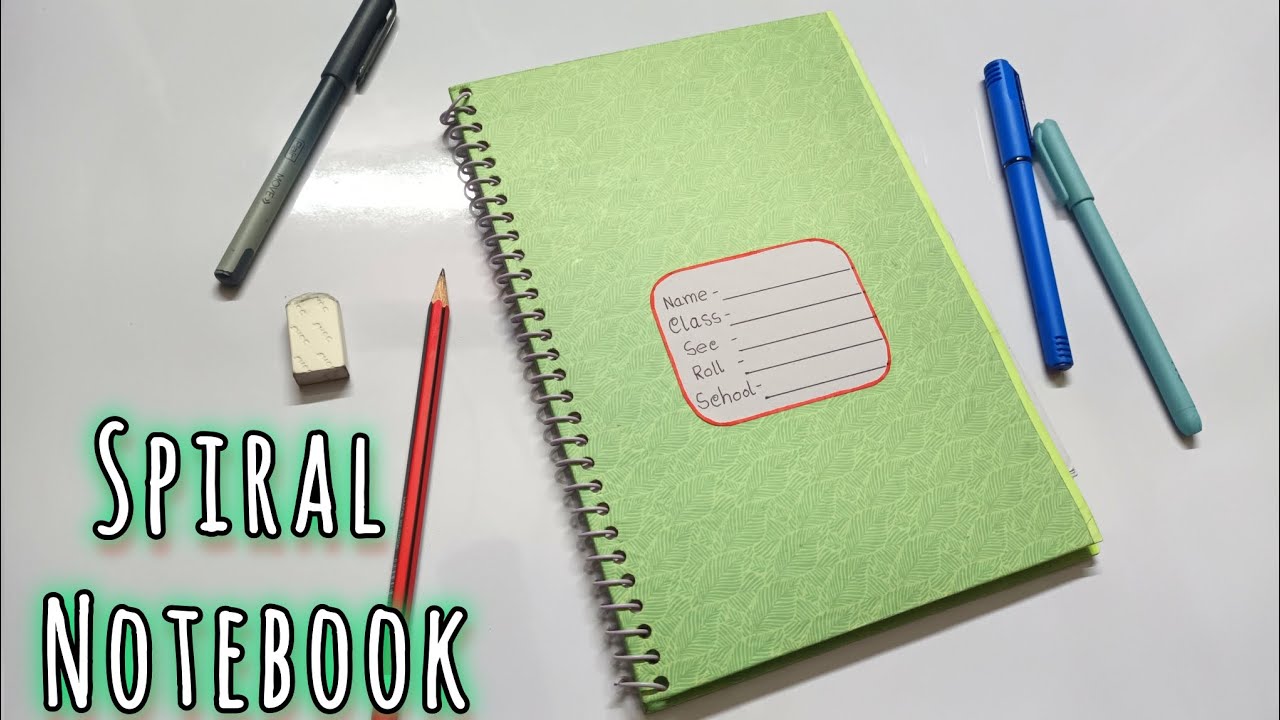 I made Spiral NoteBook at Home | DIY Spiral NoteBook | The Creative ...