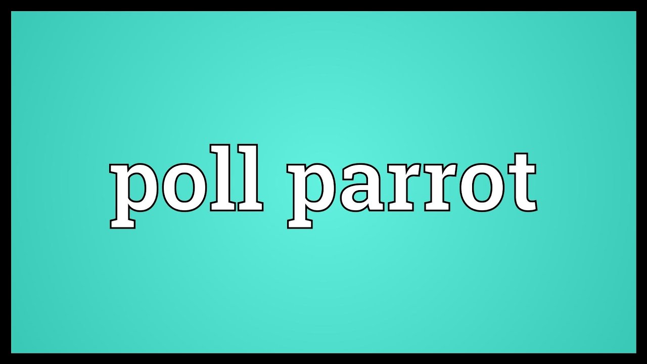 Poll parrot Meaning - YouTube