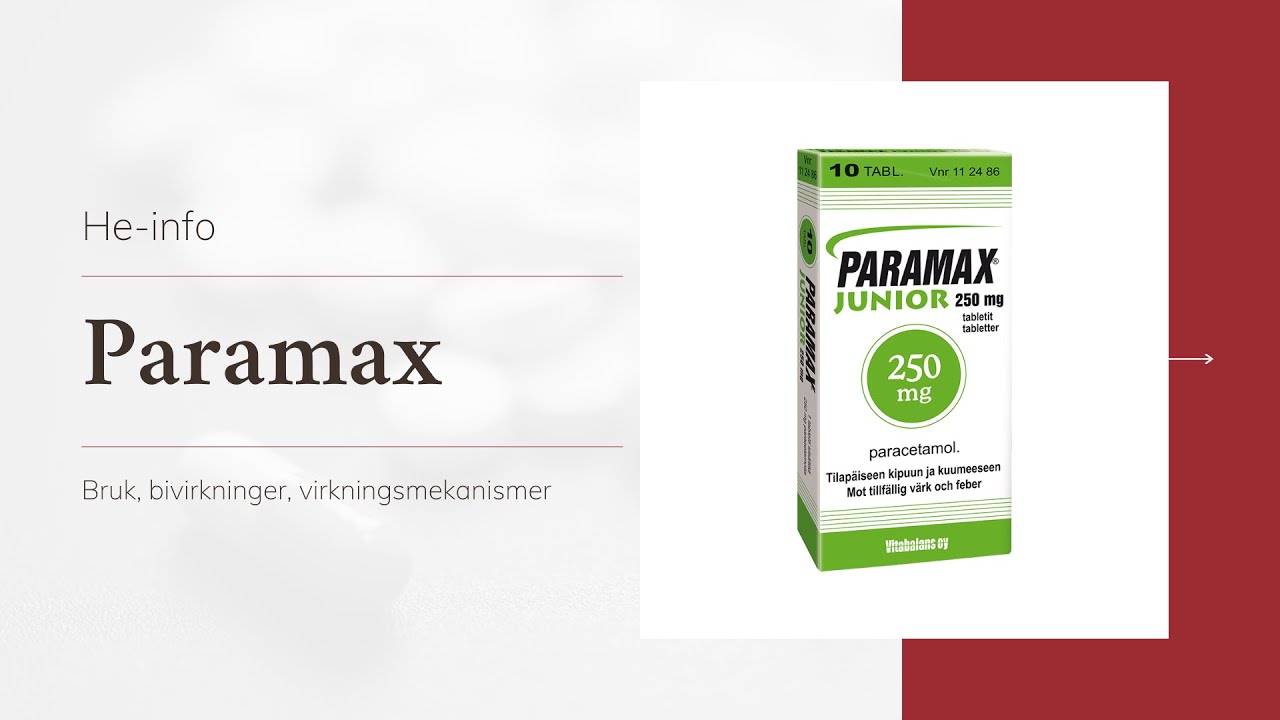 #paramax : Indikasjoner, kontraindikasjoner, dosering, bivirkninger ...