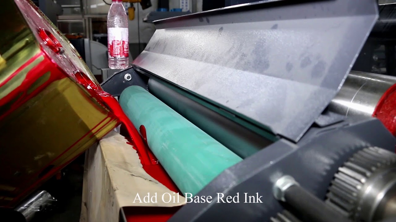 Mesin flexo printing 2 warna stretch film - YouTube