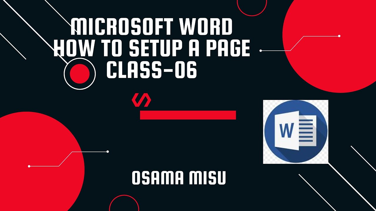 MS word Class#06,কিভাবে মাইক্রোসফট ওয়ার্ডে Page setup করবেন ? #Page ...