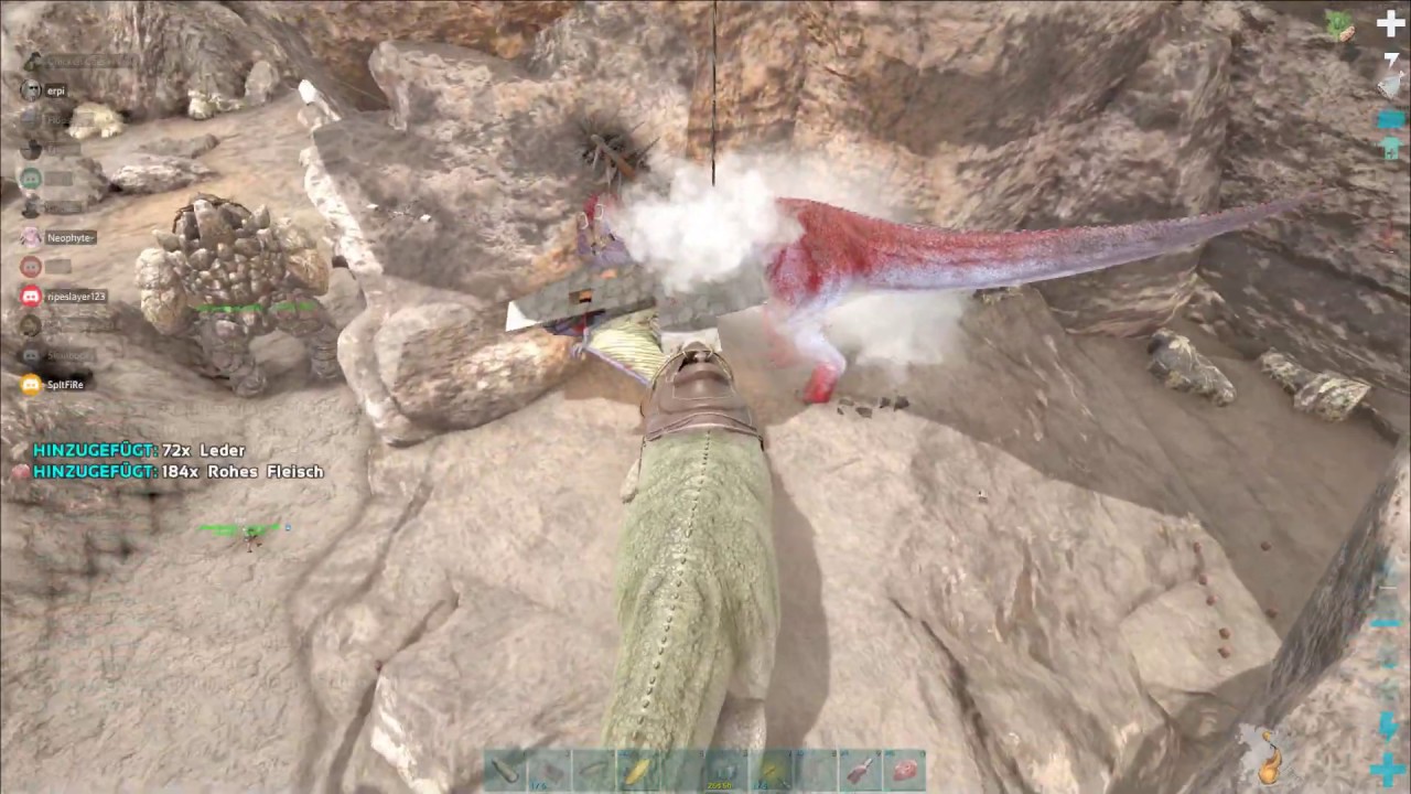 ARK OfficialServer Raid Ragnarok Desert Cave - YouTube