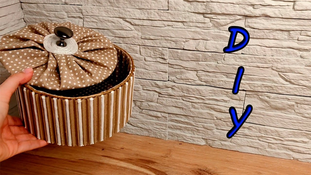 Make your own SUPER cardboard storage box - YouTube