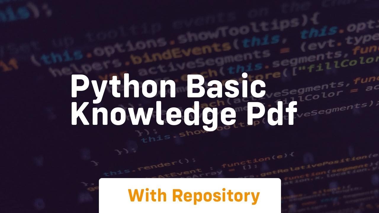 python basic knowledge pdf - YouTube