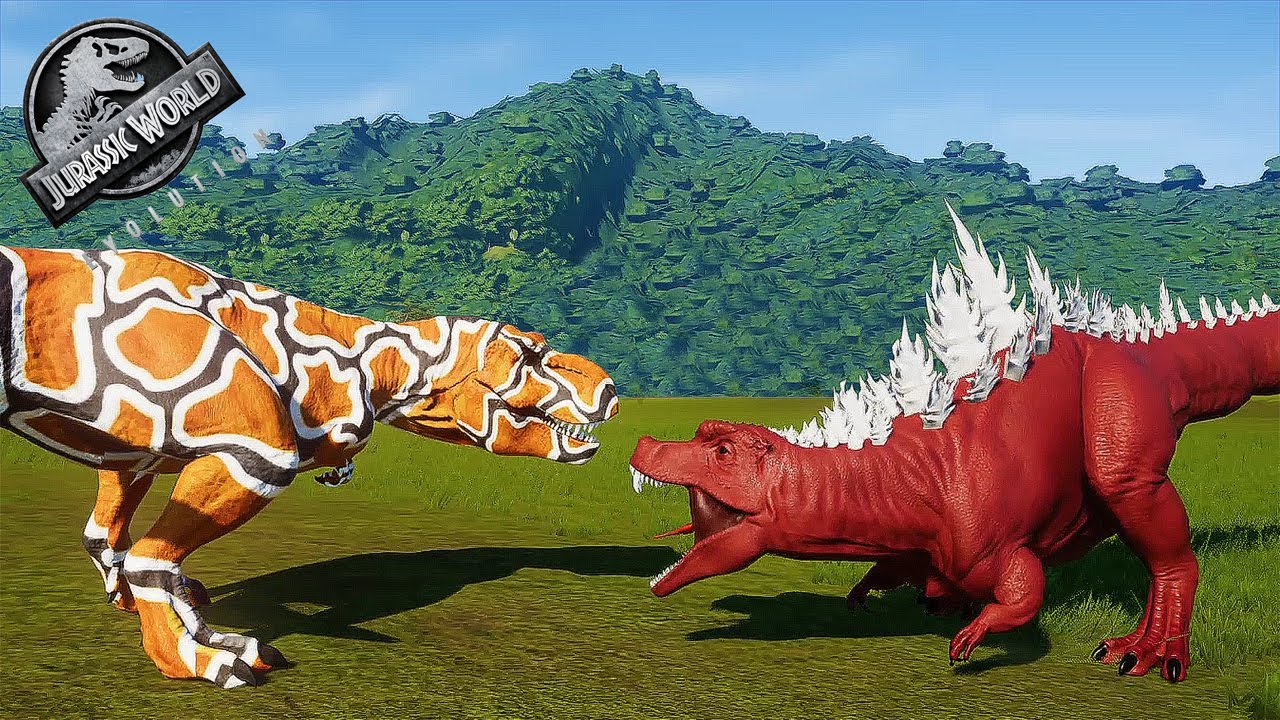 KING OF DINOSAUR - T REX VS GODZILLA - JURASSIC DINOSAUR BATTLE ...