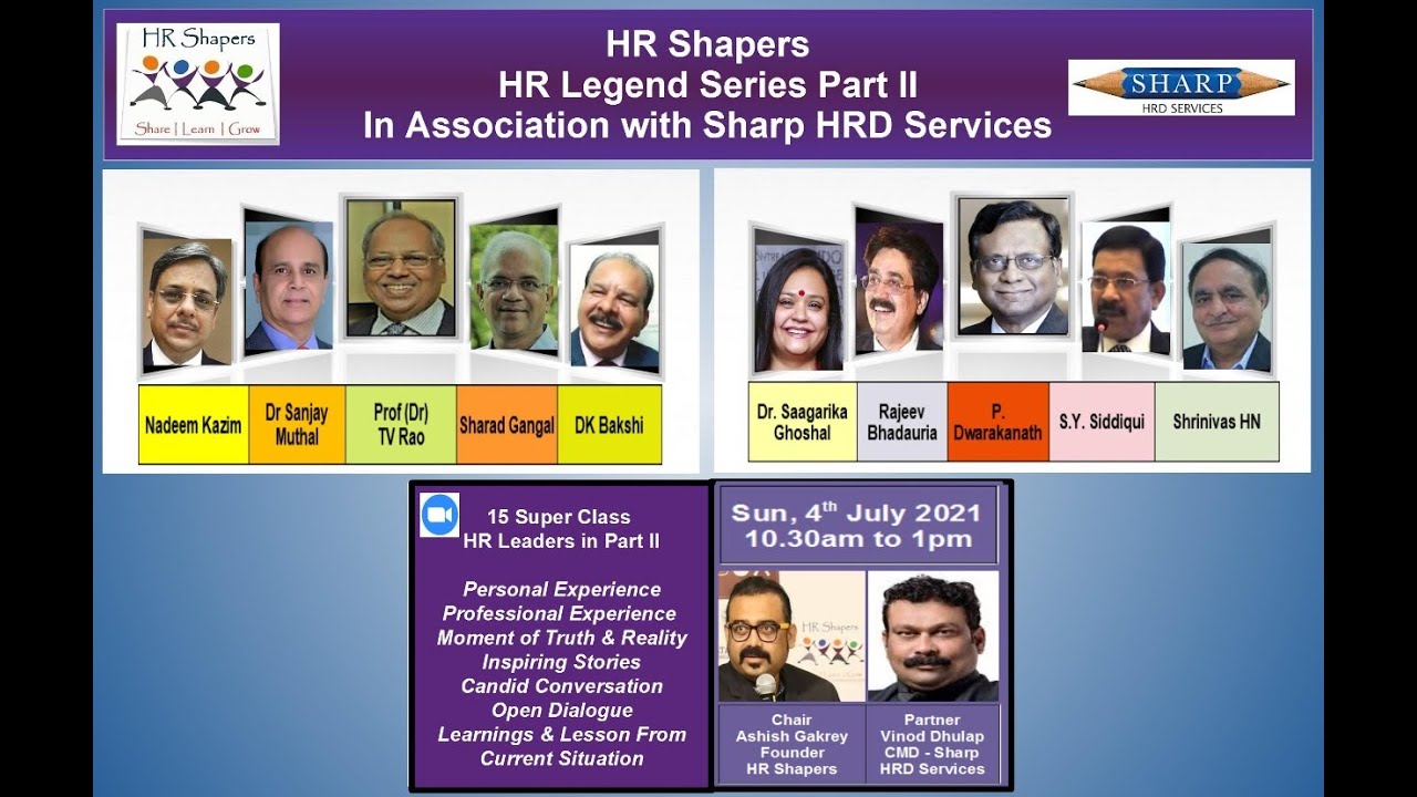 HR Legend Series Part II by HR Shapers & Sharp HRD Services - YouTube