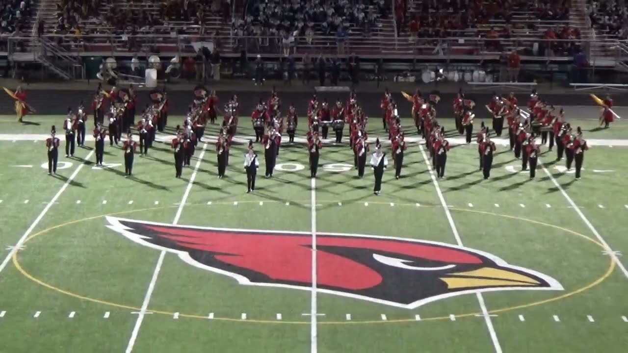 Cardinal Pride Marching Band Halftime Show performance at the Canfield ...