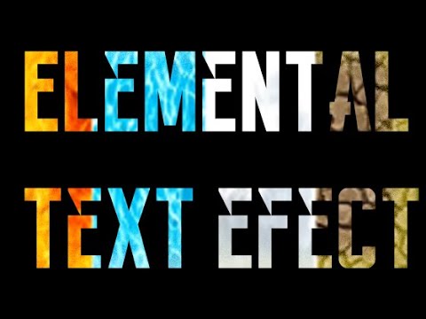 Elemental Text Effect - Photoshop Tutorial - YouTube