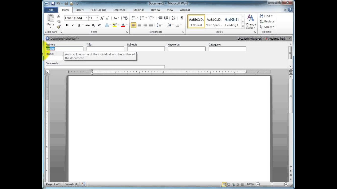 Q&A - Accessing Word 2010 Document Panel - YouTube