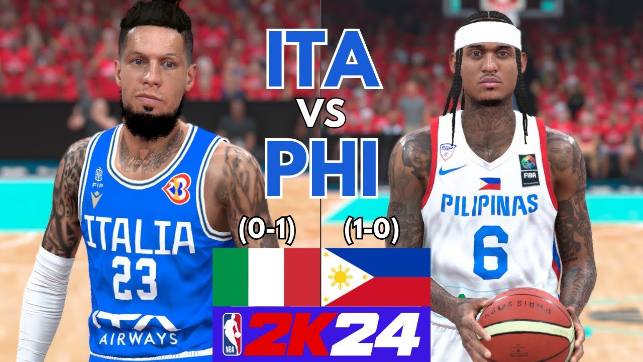 ITALY (0-1) vs GILAS PILIPINAS (1-0) - FIBA PLAYOFFS 2025 - NBA 2K ...