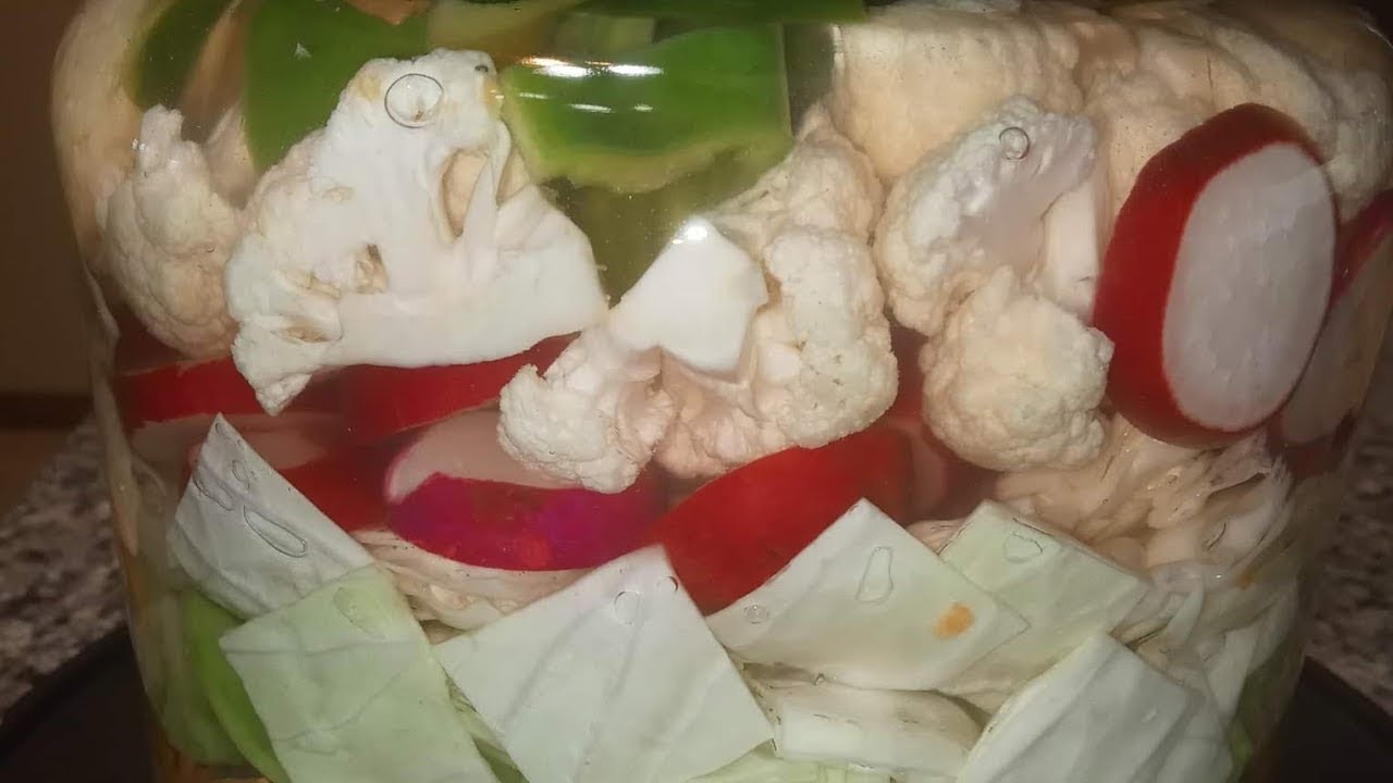 How To Make Turshia 👩‍🍳 PICKLED MIXED VEGETABLE SALAD Balkan Style ...