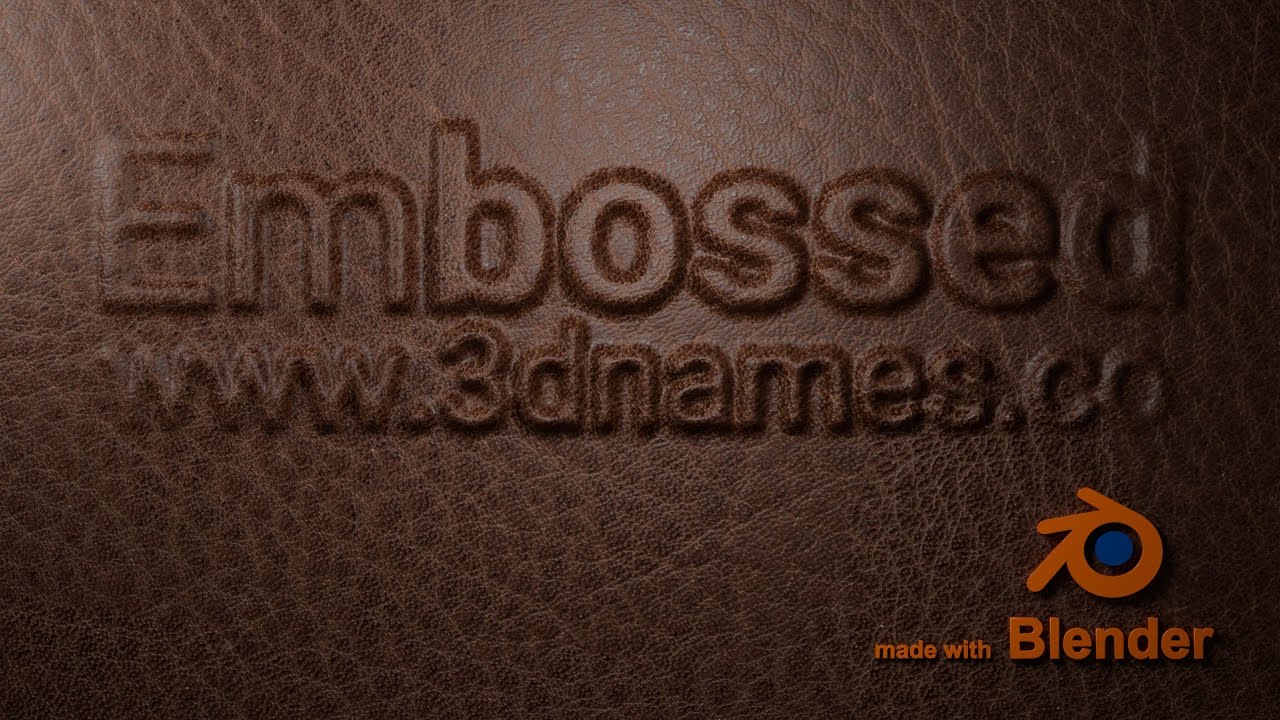 Embossed Text Effect - Super Easy setup with this Blender file - YouTube