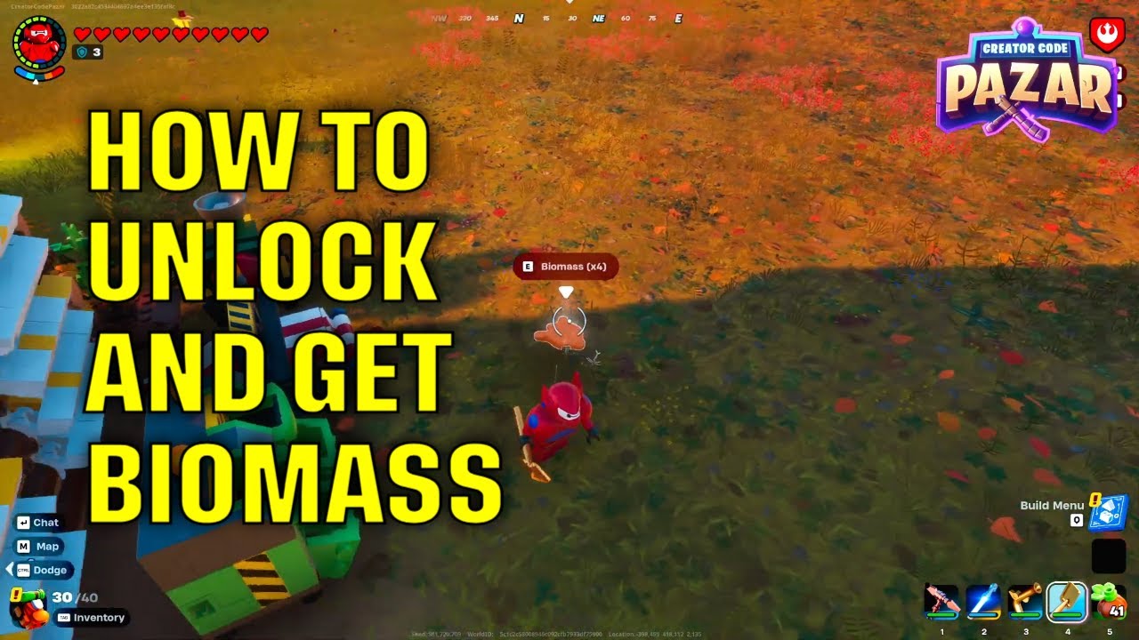 How to Make and Get Biomass in Lego Fortnite Quick Guide - YouTube