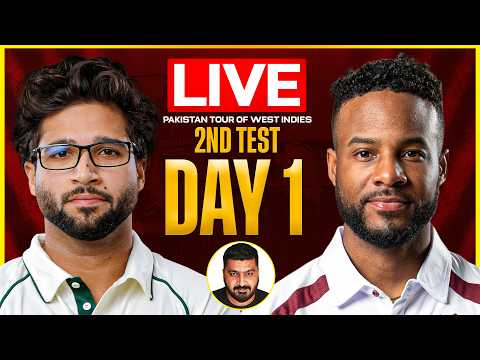 PAK vs WI Live Match Today: Pakistan vs West Indies 2nd Test Day 1 | Trinidad | Cricket | Score |
