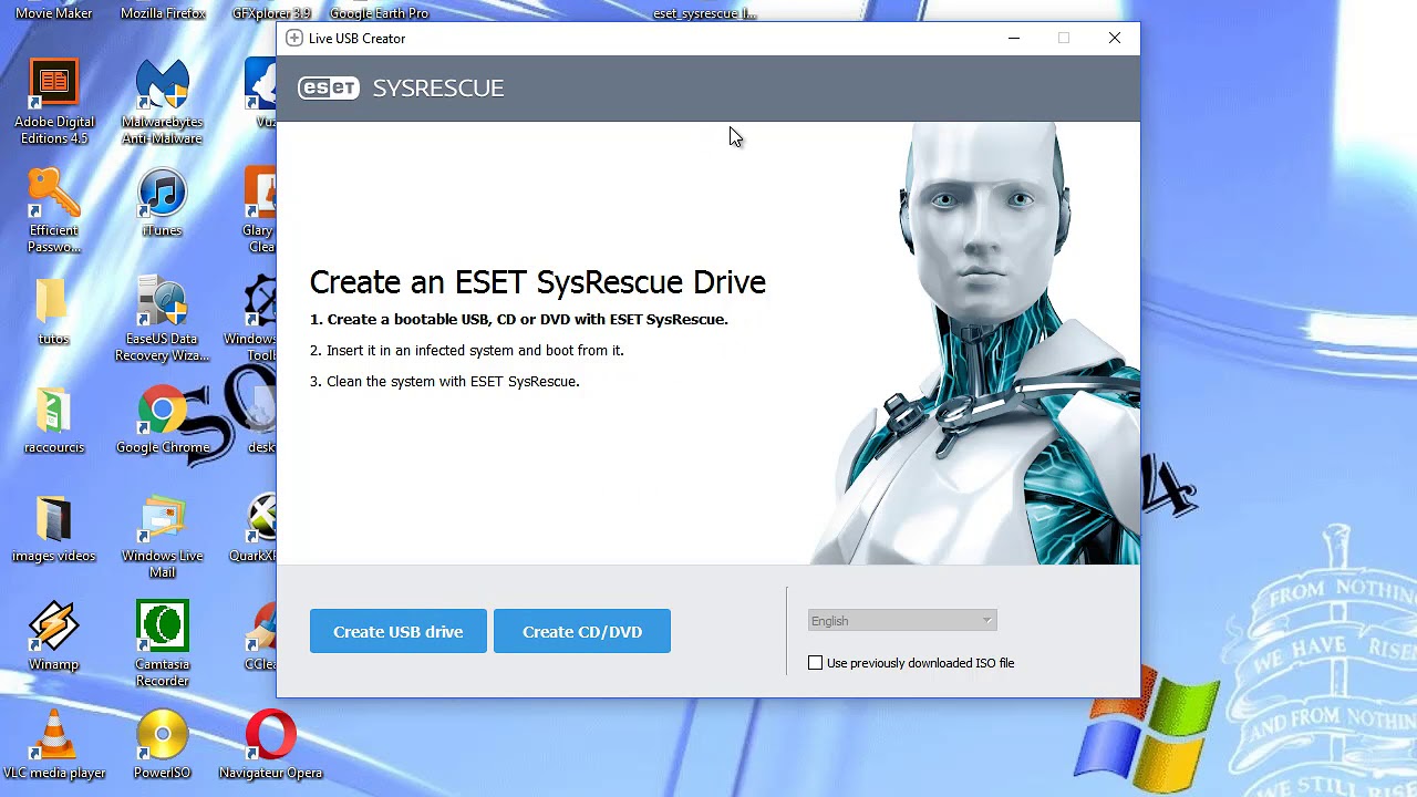 tuto video 2017 09 eset sysrescue - YouTube