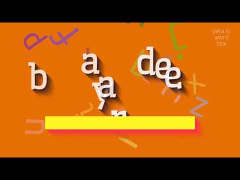 BAYADEER - NASIL OKUNUYOR? (BAYADEER - HOW TO PRONOUNCE IT?)