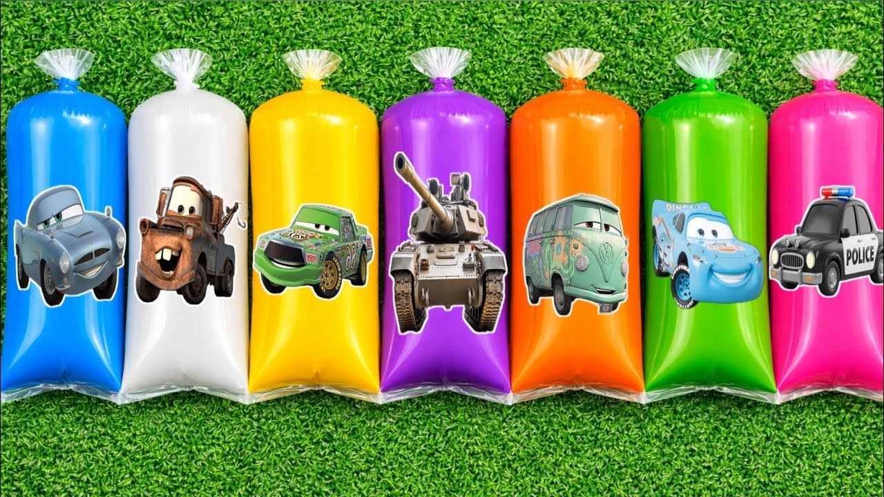 Unboxing Disney Pixar Cars: Lightning McQueen, Mater, Fillmore, Doc ...