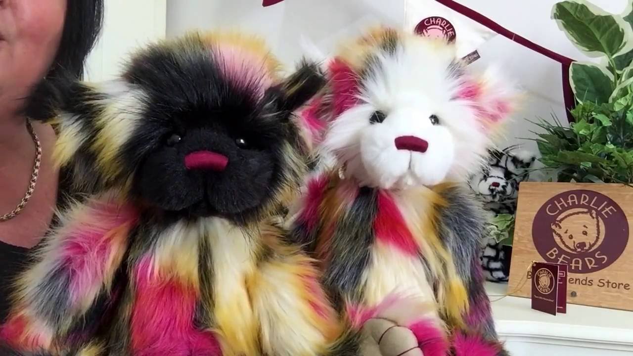 Charlie Bears Scrummy the teddy bear CB161503S - YouTube