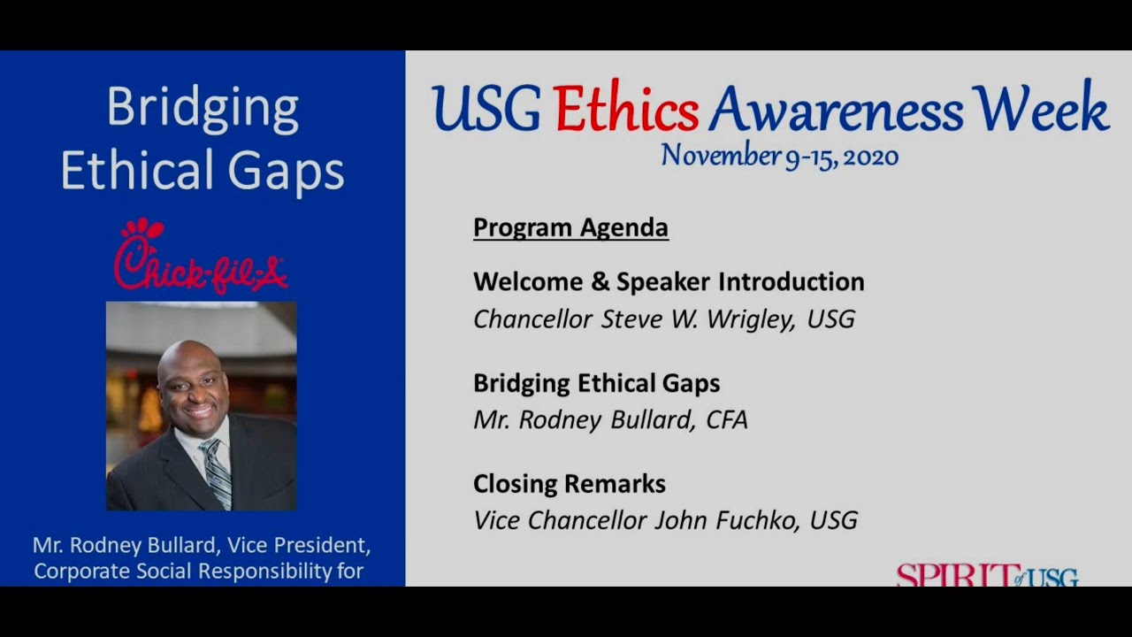 2020 USG Ethics Awareness Week Alt 2 - YouTube