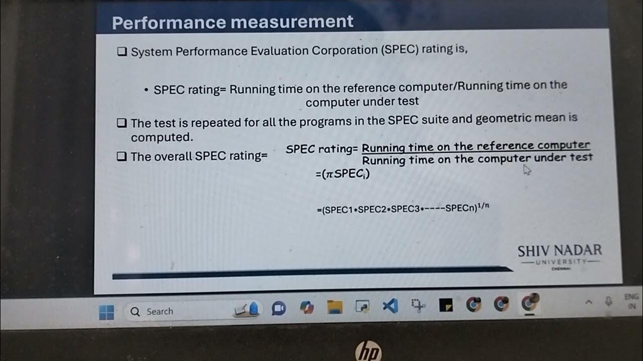 COA • Computer Performance Evaluation • SPEC Rating - YouTube