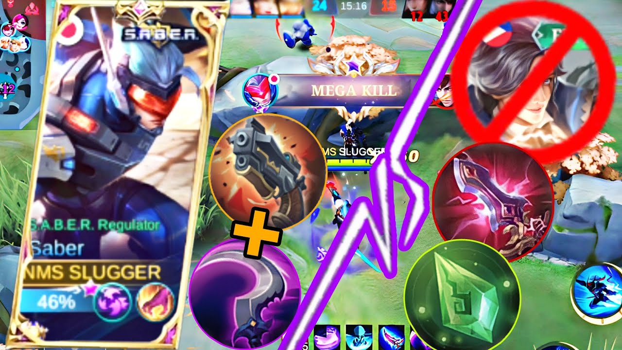 SABER BEST BUILD TO COUNTER BUFFED GUSION ~ ROAD TO TOP GLOBAL SABER ...