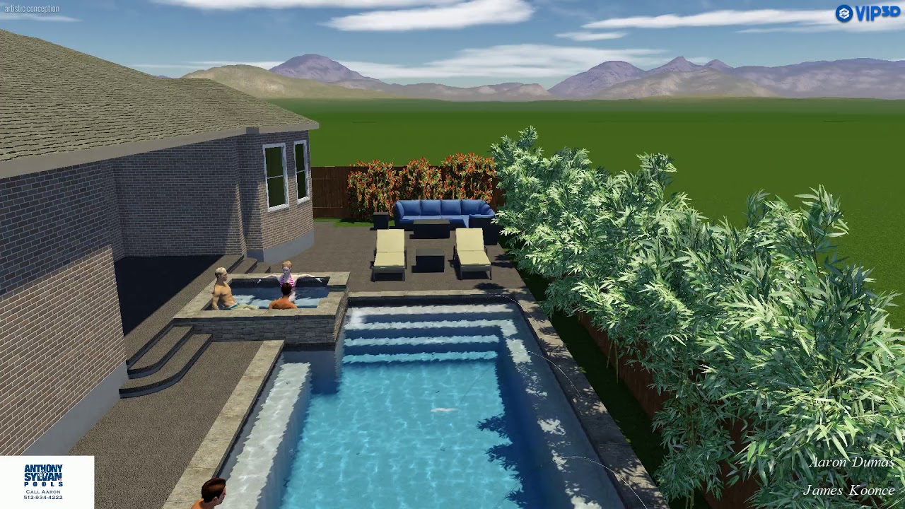 Koonce family pool design Anthony & Sylvan Pools designer Aaron Dumas ...