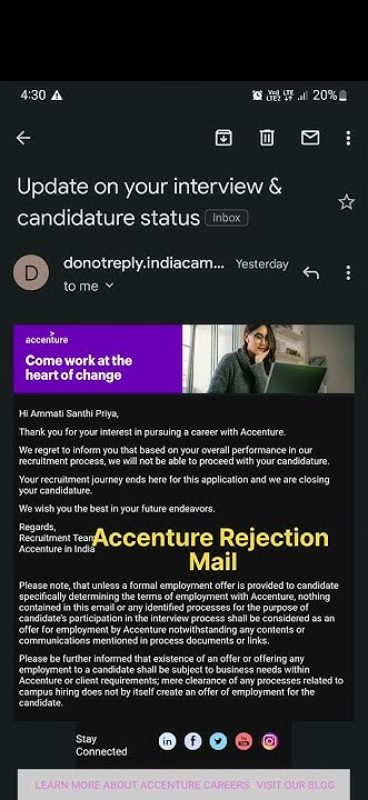 Accenture Rejection Mail ||2023 recruitment || - YouTube