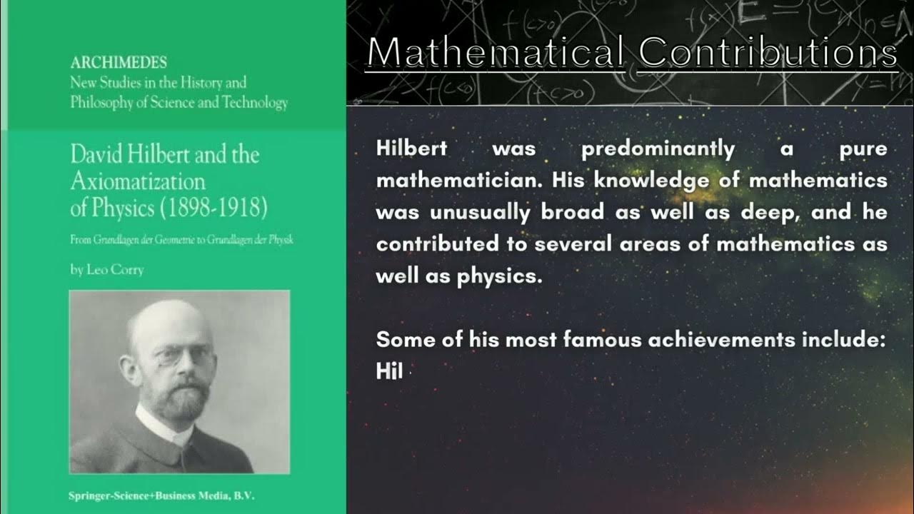 Life of David Hilbert (Mathematician) 🔢 - YouTube