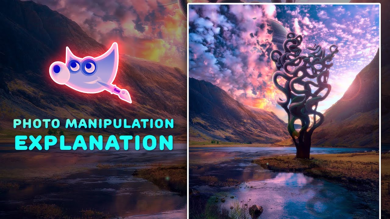 Fantasy Environment Photo Manipulation in GIMP (Explanation) - YouTube