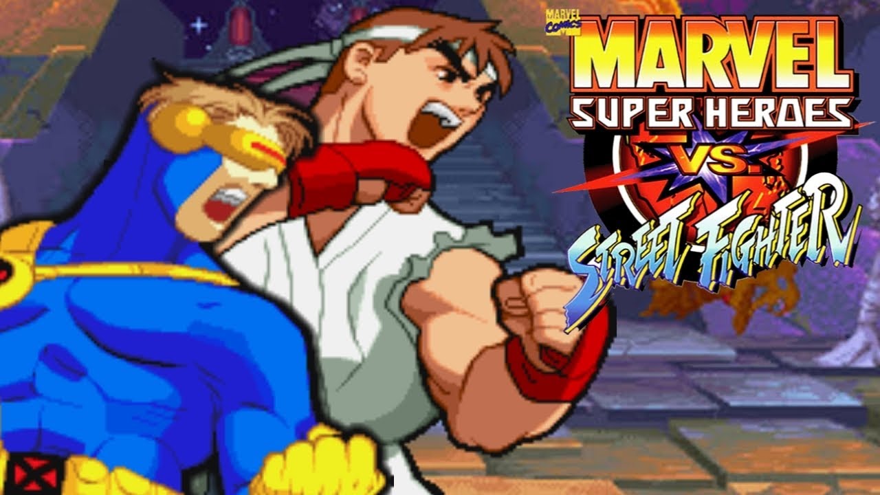 Marvel Super Heroes Vs Street Fighter - Ryu & Cyclops - YouTube
