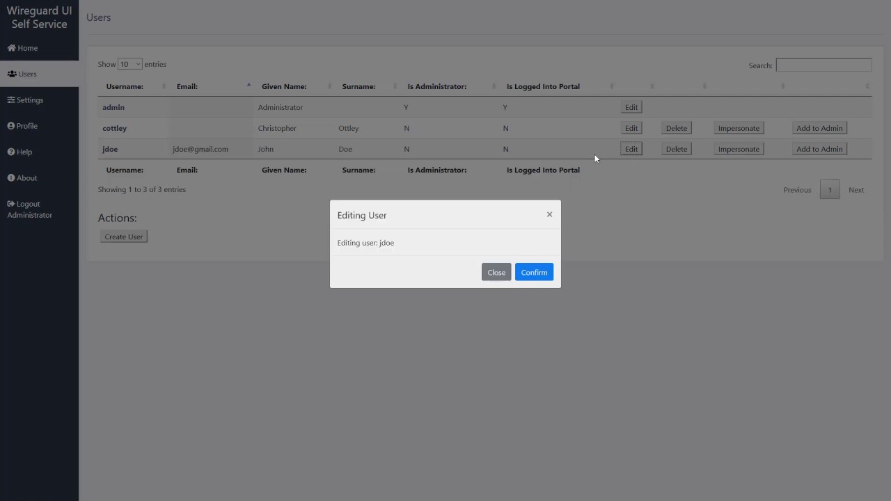 Wireguard Ui Front Admin Demo Youtube