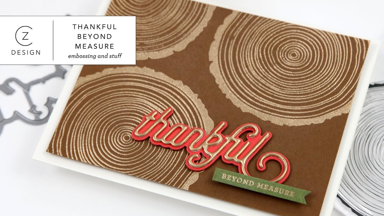 Thankful Beyond Measure Gold Embossing - YouTube