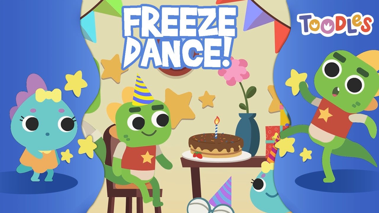 Birthday Song! FREEZEDANCE - Dinosaurs - Nursery Rhymes - Toodles Kids ...