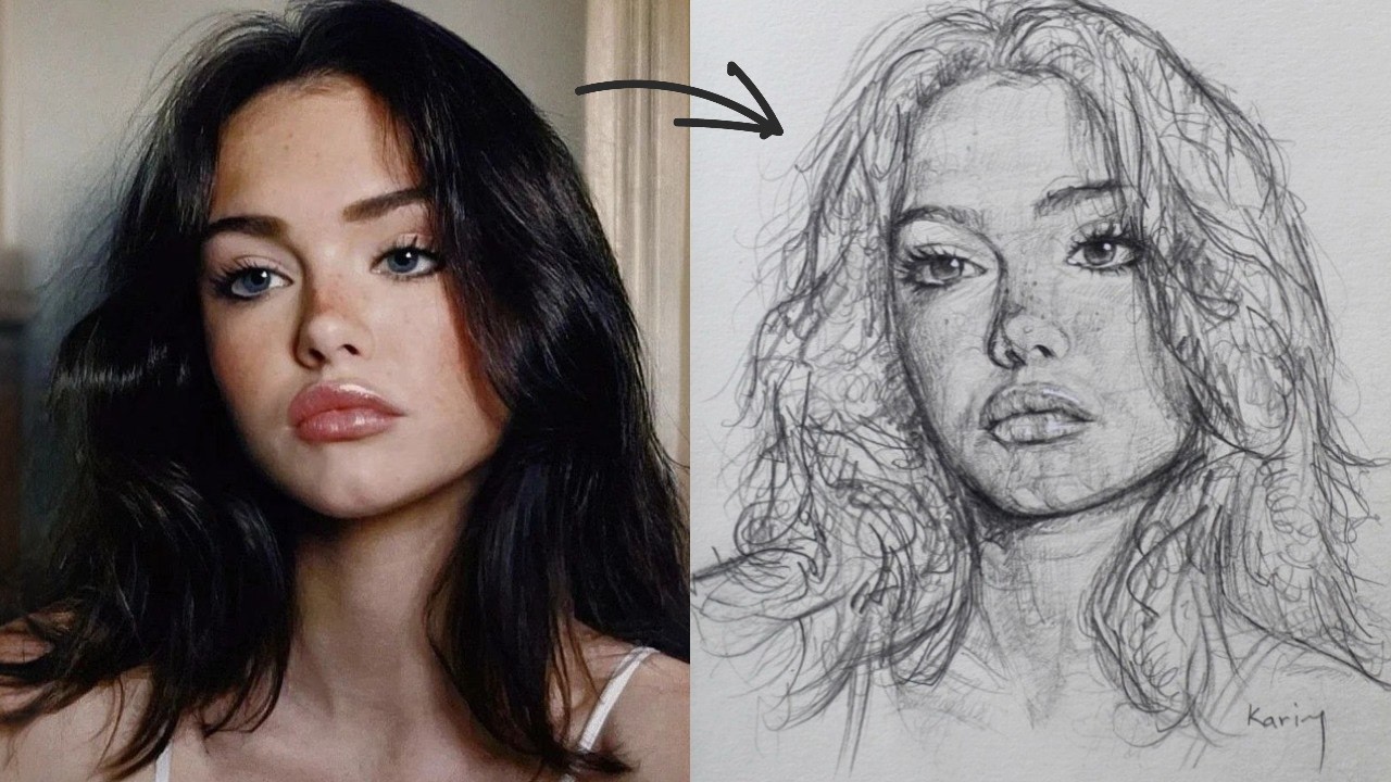 Draw a GORGEOUS Girl's Face Like a PRO using Loomis method! - YouTube