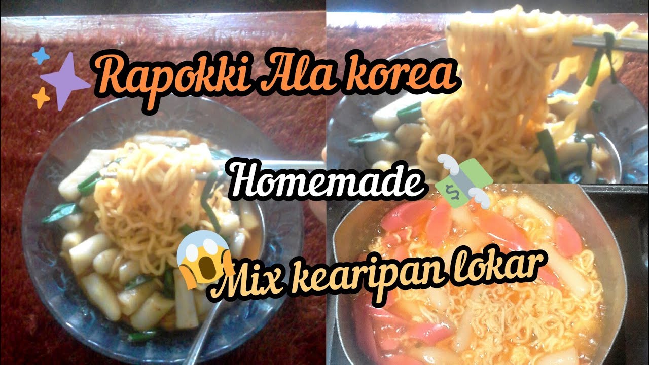 RESEP MEMBUAT RAPPOKKI SIMPLE PAKAI MIE SEDAAP KOREAN SPAISY SOUP - YouTube