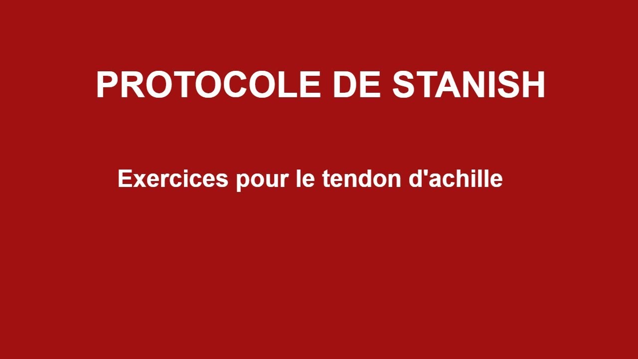 Protocole Stanish : pour des tendons d'achille en béton armé ! - YouTube