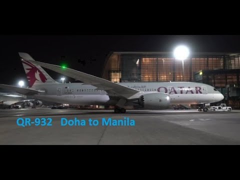 Qatar Airways Flight Doha to Manila - YouTube