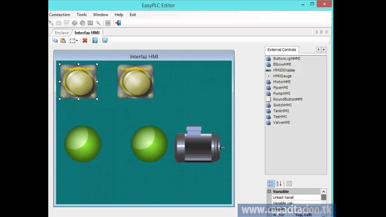 Como realizar Enclave en un PLC con botones de un HMI - YouTube