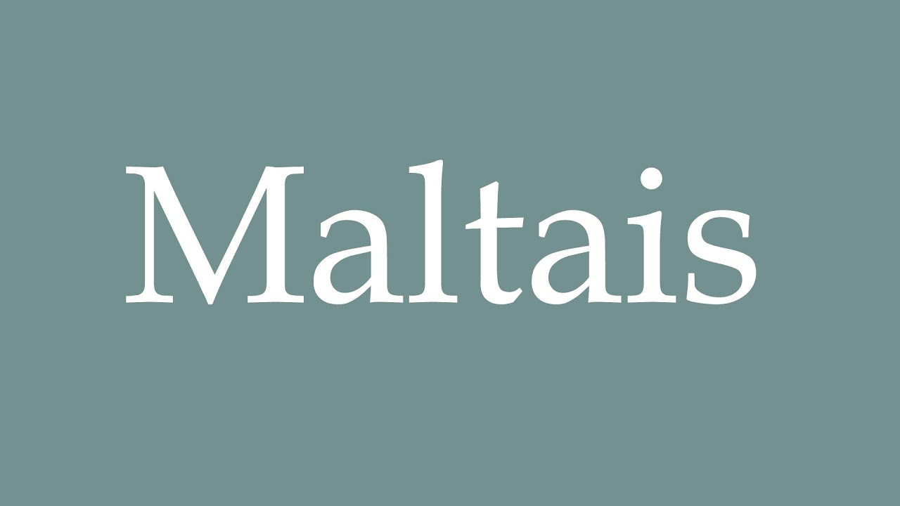 How to Pronounce ''Maltais'' (Maltese) Correctly in French - YouTube