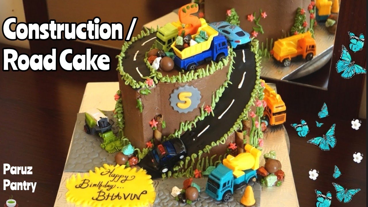 Construction/Road Cake|ഒരു വെറൈറ്റി റോഡ് കേക്ക് ഉണ്ടാക്കിക്കോളൂ|Spiral ...