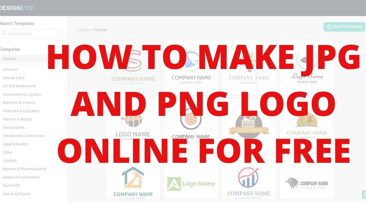 How to make jpg and png logo online for free - YouTube